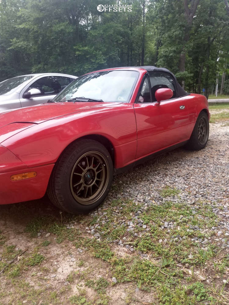 1992 Mazda Miata with 15x7.5 35 Konig Hypergram and 185/55R15 Ironman ...