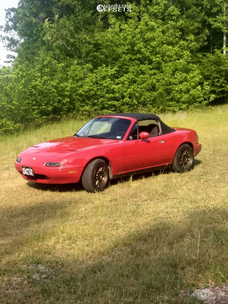 1992 Mazda Miata with 15x7.5 35 Konig Hypergram and 185/55R15 Ironman ...