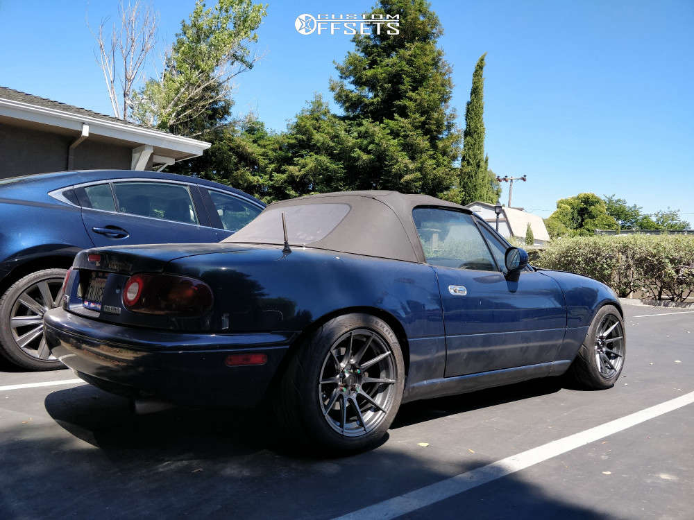 1995 Mazda Miata with 15x8 25 Advanti Racing Storm S1 and 205/50R15 ...