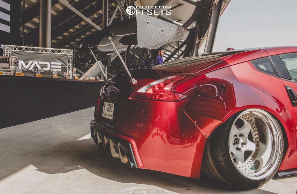 2013 Nissan 370Z with 19x12 Work Meister S1 3P and 275/35R19 Michelin ...