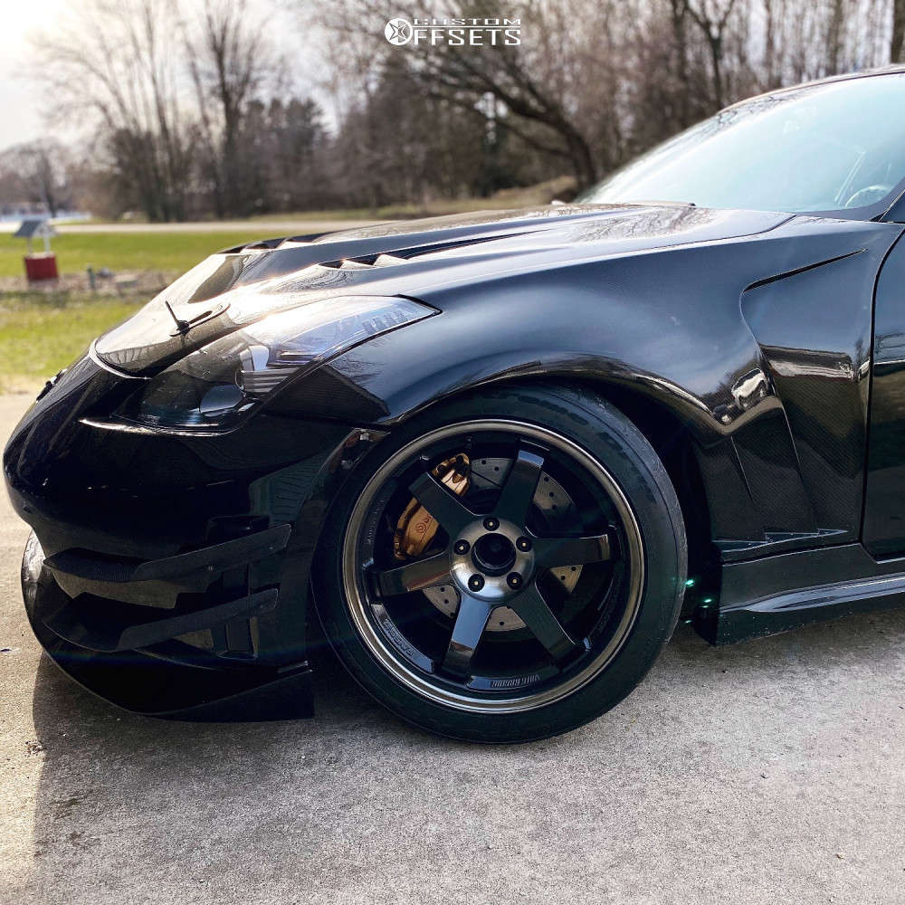 2008 Nissan 350Z with 18x11 18 Volk Te37sl and 285/35R18 Nitto Nt555r ...