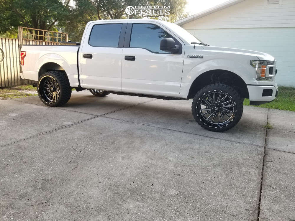 2019 Ford F-150 with 24x12 -44 TIS 547BM and 33/12.5R24 Comforser ...