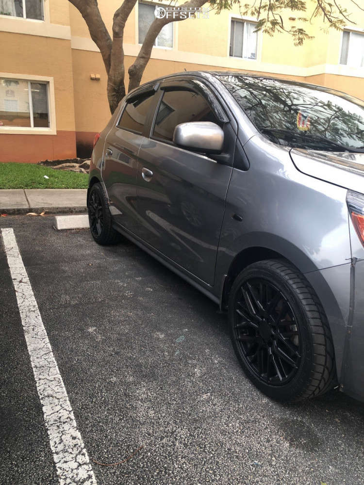 2019 Mitsubishi Mirage with 16x7 40 Drag DR77 and 205/45R16 Achilles ...