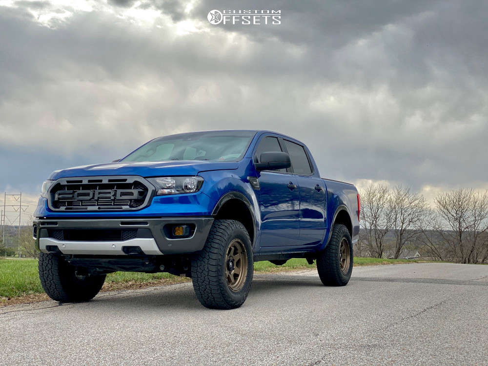 2019 Ford Ranger with 17x9 20 Fuel Shok and 265/70R17 Falken Wildpeak ...