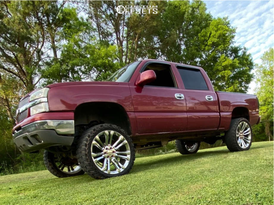 2005 Chevrolet Silverado 1500 with 24x10 30 Eclipse Replica 298 and 35/ ...