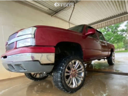 2005 Chevrolet Silverado 1500 with 24x10 30 Eclipse Replica 298 and 35/ ...