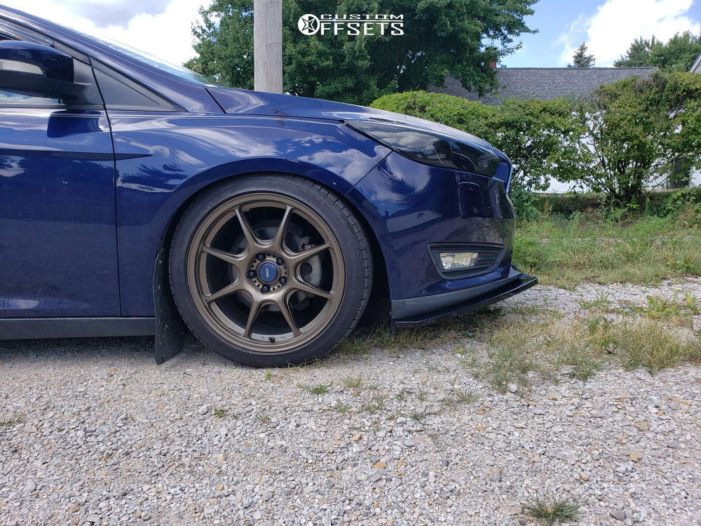 2016 Ford Focus with 18x8.5 43 Konig Lockout and 245/40R18 Goodyear ...