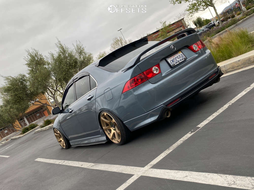 2004 Acura TSX with 18x9 25 Cosmis Racing Mr7 and 215/35R18 Accelera ...