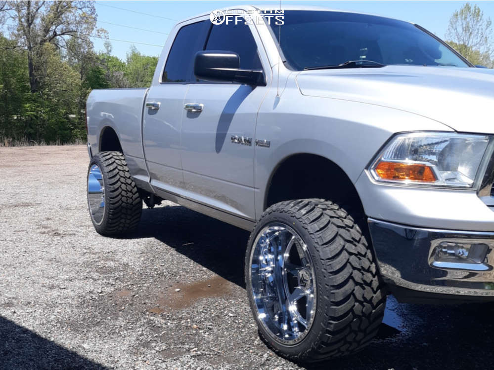 2010 Dodge Ram 1500 with 24x14 -76 Dropstars 655c and 35/13.5R24 AMP ...