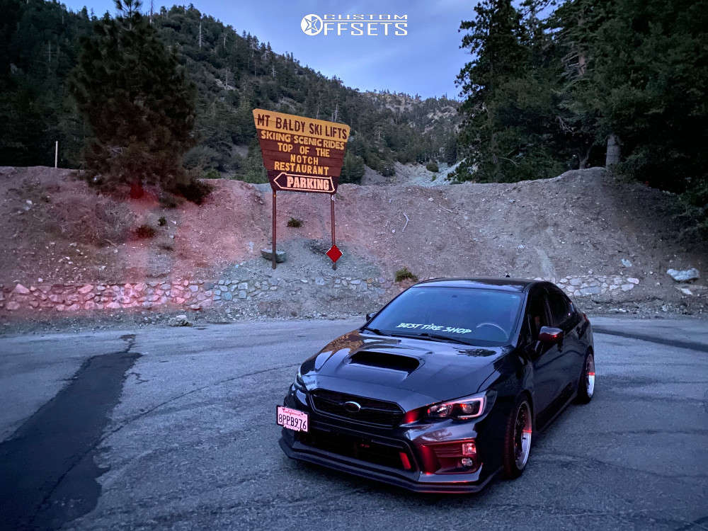 2018 Subaru WRX with 18x9.5 35 ESR CS15 and 245/40R18 Dunlop Sport Maxx ...