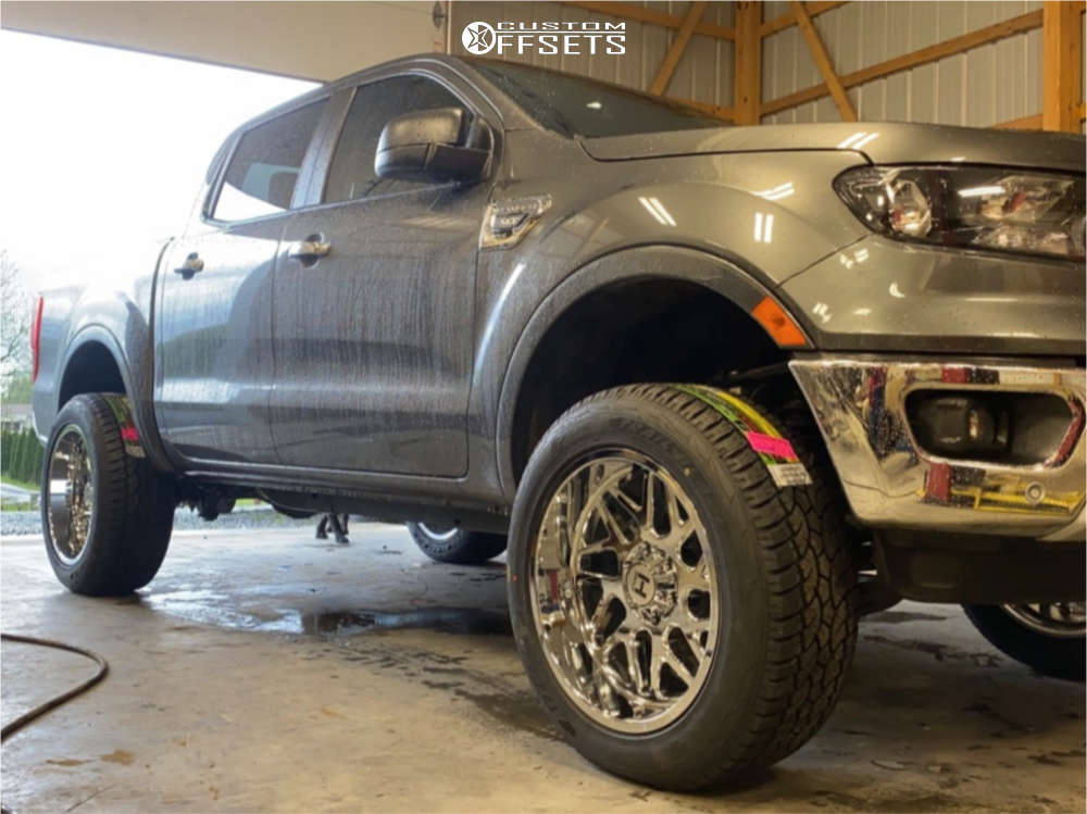 2019 Ford Ranger with 20x10 -19 Hostile Sprocket and 275/55R20 Atturo ...