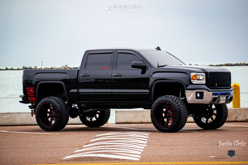 2015 GMC Sierra 1500 with 24x14 -76 Xtreme Mudder Xm-304 and 37/13.5R24 ...
