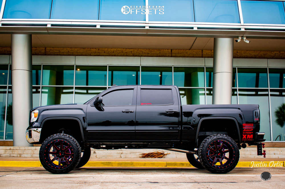 2015 GMC Sierra 1500 with 24x14 -76 Xtreme Mudder Xm-304 and 37/13.5R24 ...