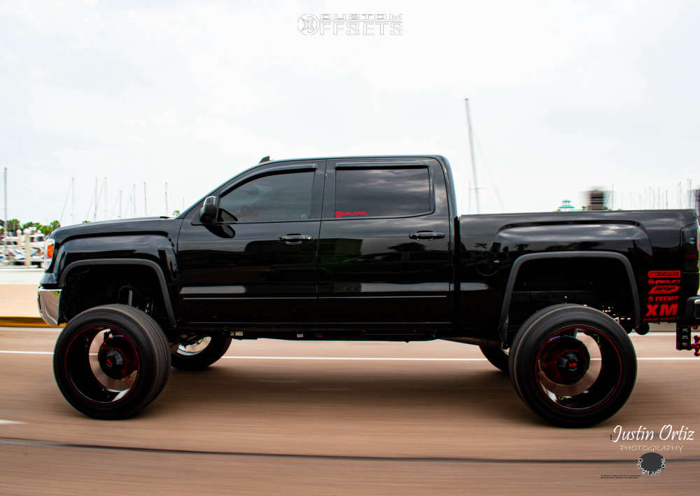 2015 GMC Sierra 1500 with 24x14 -76 Xtreme Mudder Xm-304 and 37/13.5R24 ...
