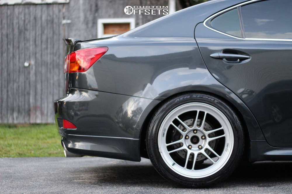 2008 Lexus IS250 with 18x9.5 15 Enkei RPF1 and 245/40R18 Achilles Atr ...