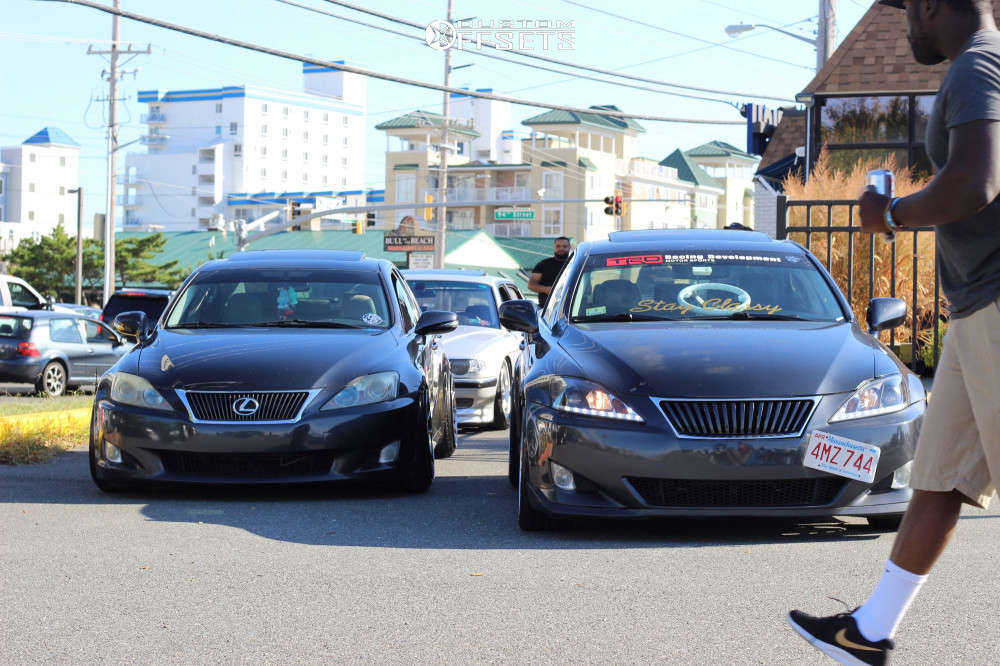2008 Lexus IS250 with 18x9.5 15 Enkei RPF1 and 245/40R18 Achilles Atr ...