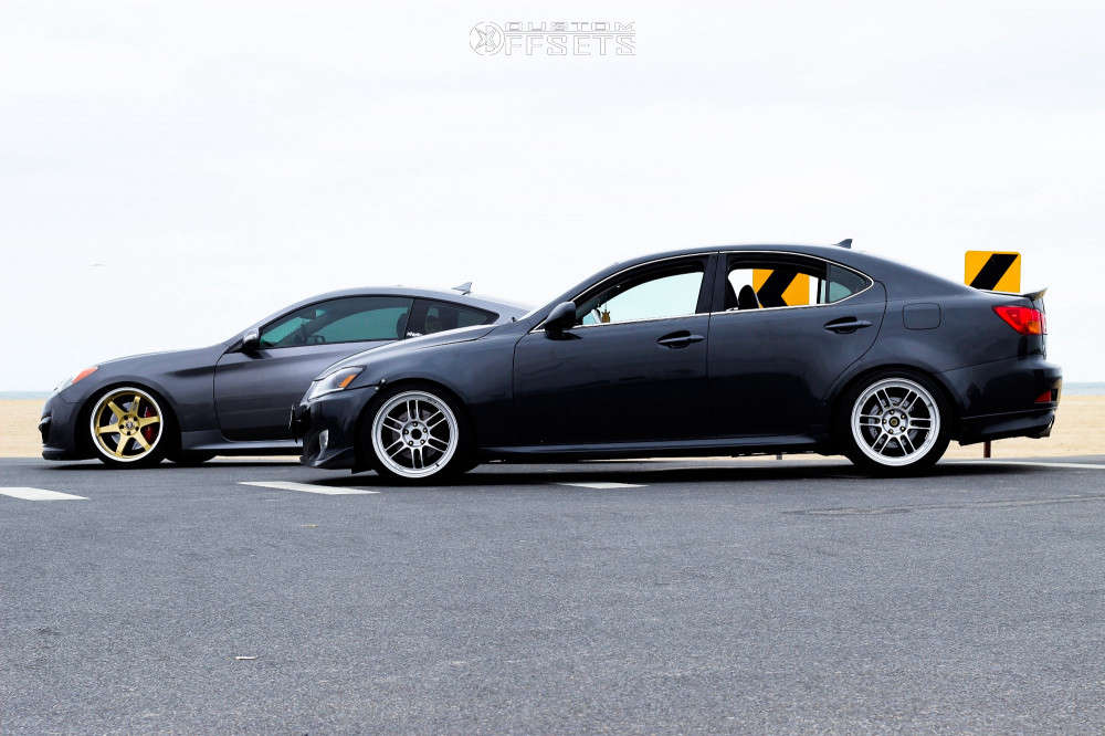 2008 Lexus IS250 with 18x9.5 15 Enkei RPF1 and 245/40R18 Achilles Atr ...