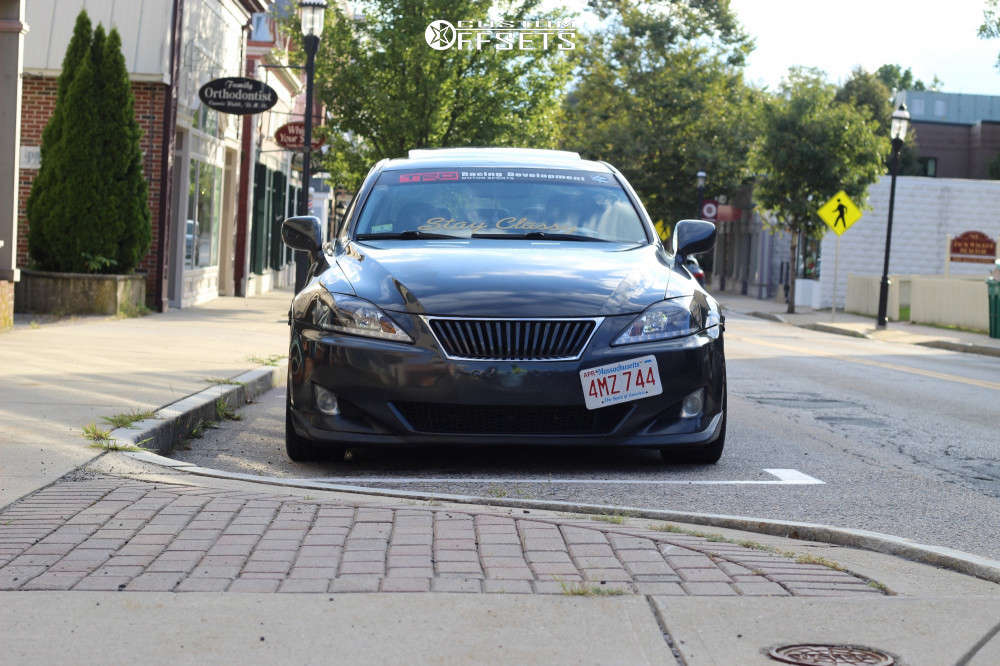 2008 Lexus IS250 with 18x9.5 15 Enkei RPF1 and 245/40R18 Achilles Atr ...
