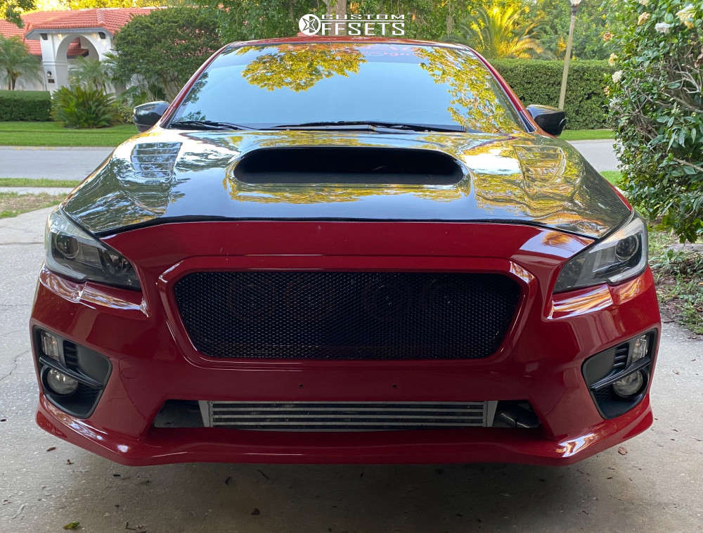 2016 Subaru WRX STI with 18x9 25 Cosmis Racing Mr7 and 245/40R18 Nitto ...