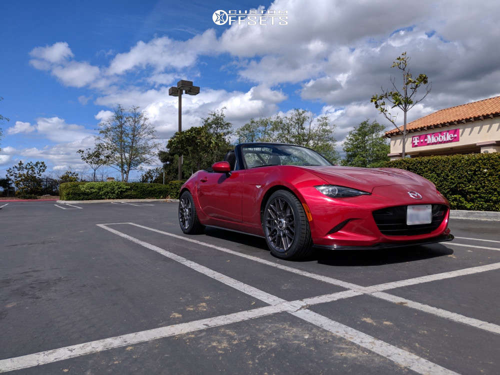 2016 Mazda MX-5 Miata with 17x8 40 Rotiform Rse and 215/45R17 Hankook ...