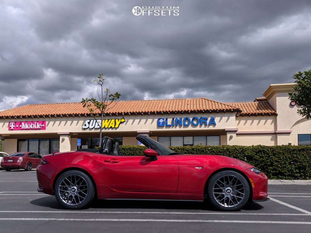 2016 Mazda MX-5 Miata with 17x8 40 Rotiform Rse and 215/45R17 Hankook ...
