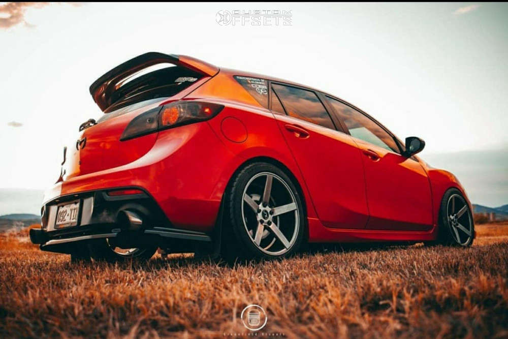 2012 Mazda 3 with 18x9 32 JNC Jnc026 and 245/45R18 BFGoodrich Sport ...