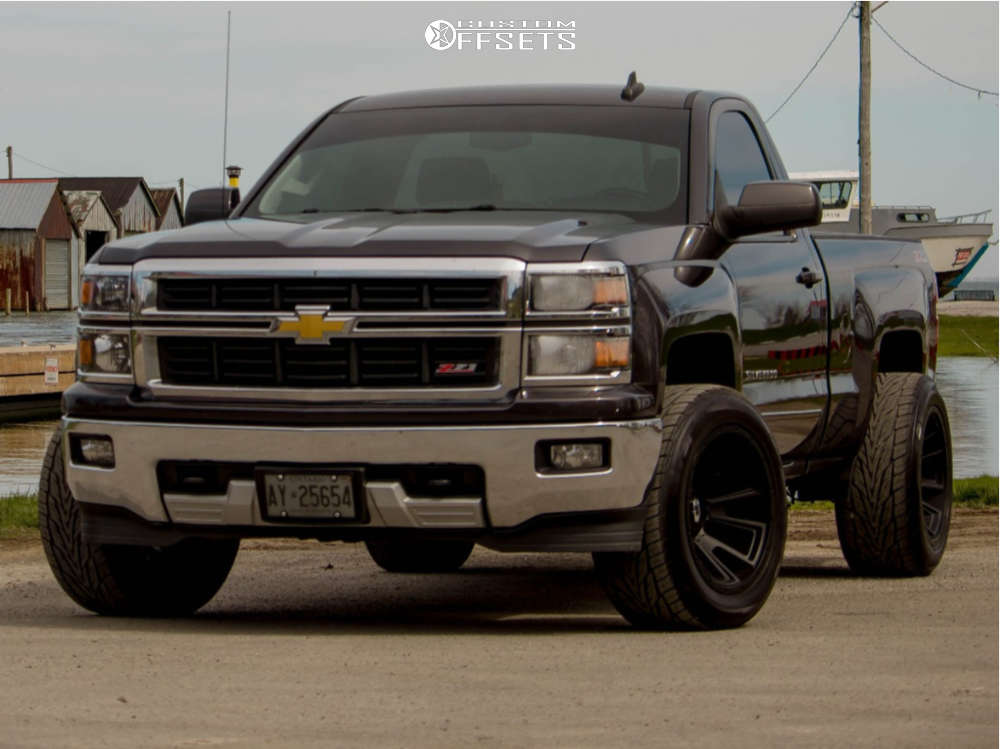 2015 Chevrolet Silverado 1500 with 20x12 -51 Vision Rebel and 305/50R20 ...