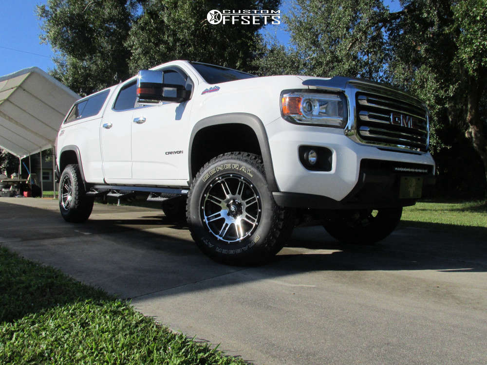 2016 GMC Canyon with 18x9 0 Helo He900 and 265/70R18 General Grabber ...