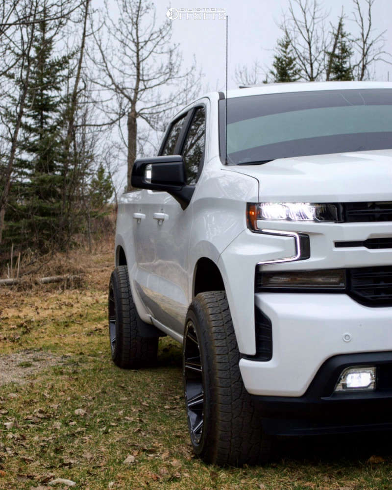 2019 Chevrolet Silverado 1500 with 20x12 -44 XF Offroad Xf-220 and 275 ...