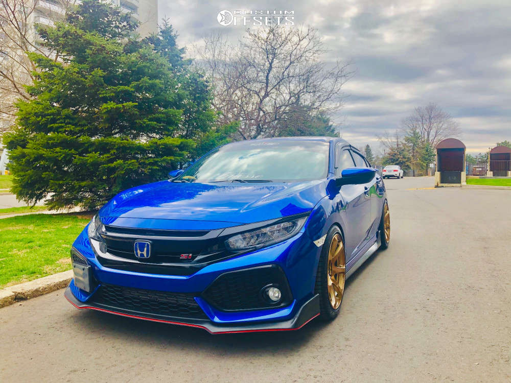 2019 Honda Civic with 18x9 25 Cosmis Racing Mr7 and 245/40R18 Kinforest ...