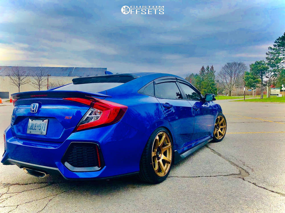 2019 Honda Civic with 18x9 25 Cosmis Racing Mr7 and 245/40R18 Kinforest ...
