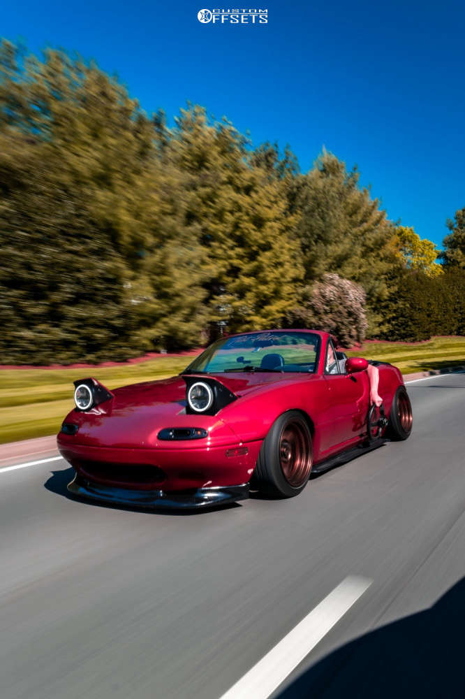 1991 Mazda MX-5 Miata with 15x8 0 Rota Grid V and 195/45R15 Toyo Tires ...