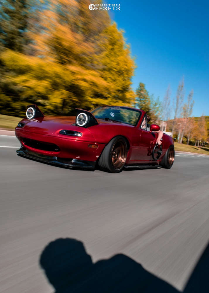 1991 Mazda MX-5 Miata with 15x8 0 Rota Grid V and 195/45R15 Toyo Tires ...