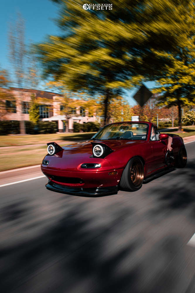 1991 Mazda MX-5 Miata with 15x8 0 Rota Grid V and 195/45R15 Toyo Tires ...