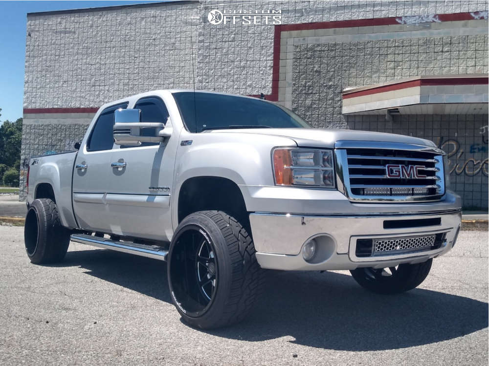 2010 GMC Sierra 1500 with 22x14 -76 Dropstars Forged F61bm1 and 305 ...