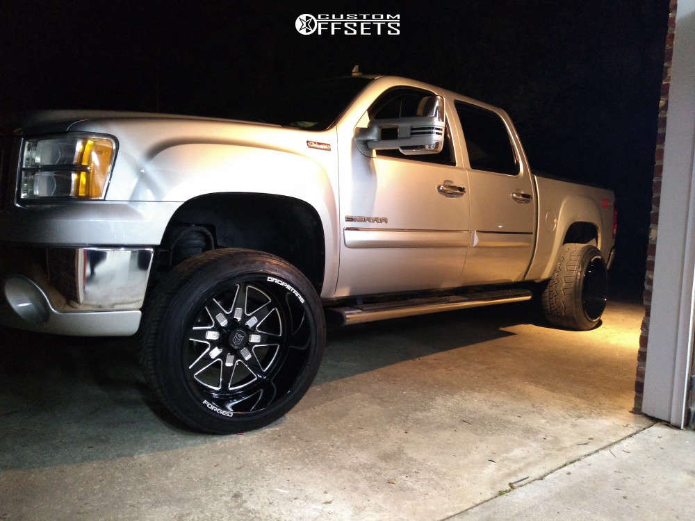2010 GMC Sierra 1500 with 22x14 -76 Dropstars Forged F61bm1 and 305 ...