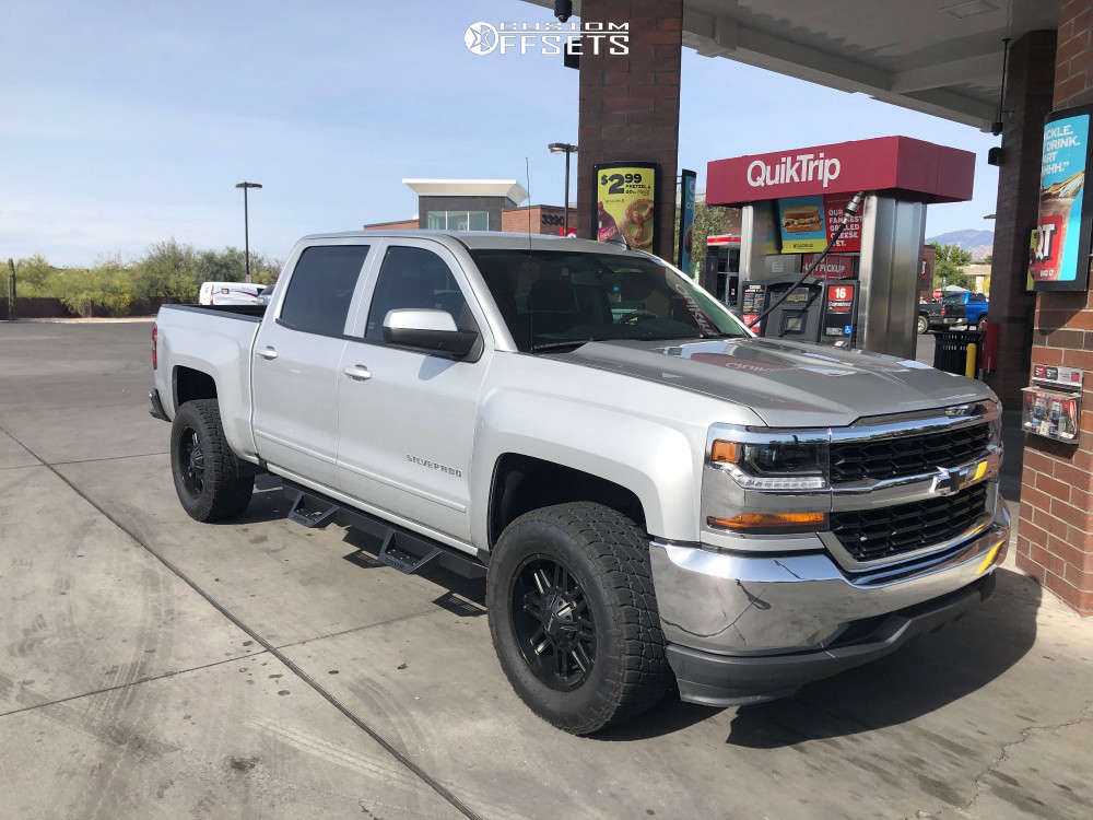 2018 Chevrolet Silverado 1500 with 18x9 18 Impact Interceptors and 285 ...