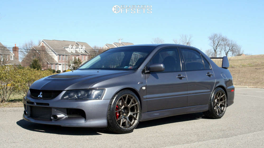 2006 Mitsubishi Lancer with 18x9.5 25 Konig Ampliform and 255/35R18 ...
