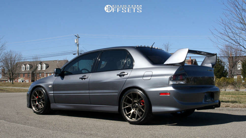 2006 Mitsubishi Lancer with 18x9.5 25 Konig Ampliform and 255/35R18 ...