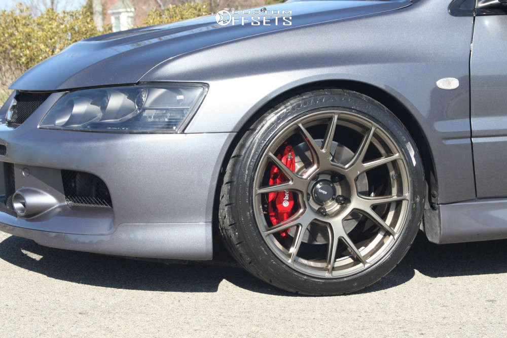 2006 Mitsubishi Lancer with 18x9.5 25 Konig Ampliform and 255/35R18 ...