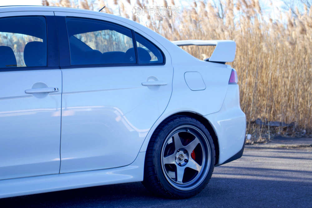 2015 Mitsubishi Lancer with 18x9.5 22 Kansei KNP and 245/40R18 ...