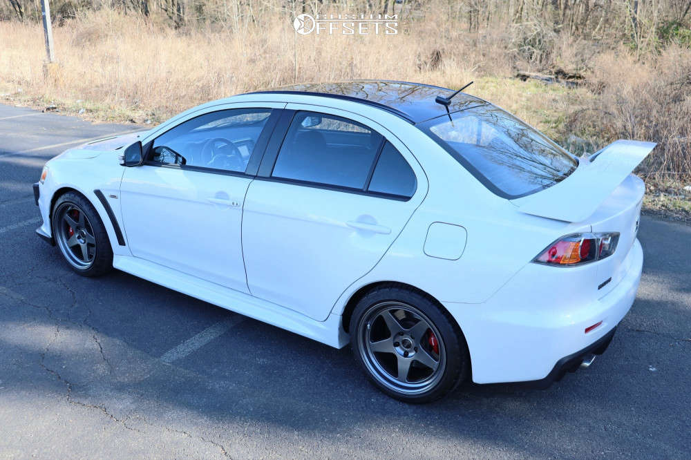 2015 Mitsubishi Lancer with 18x9.5 22 Kansei KNP and 245/40R18 ...