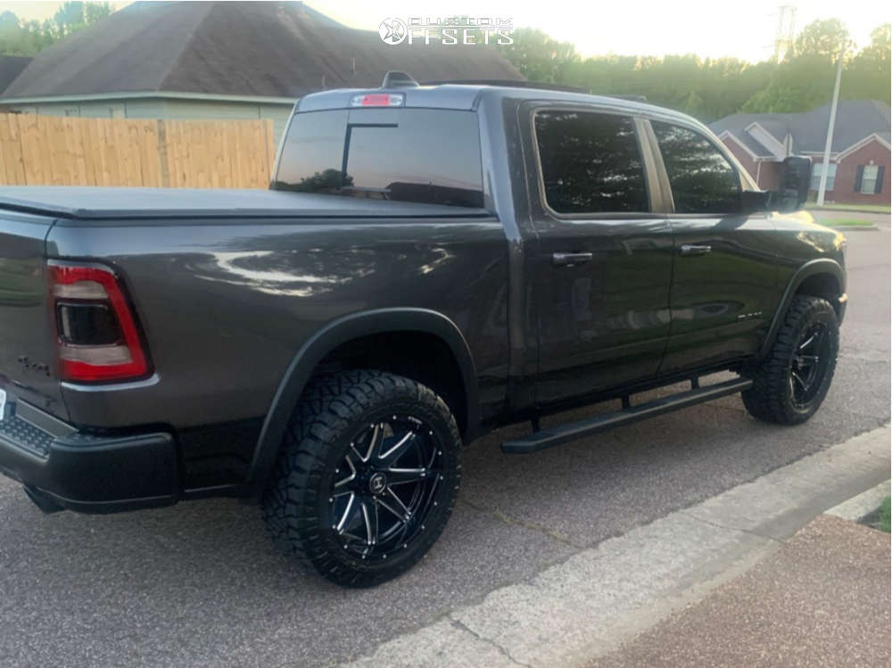 2019 Ram 1500 with 22x10 -25 Hostile Alpha and 285/55R22 Nitto Ridge ...