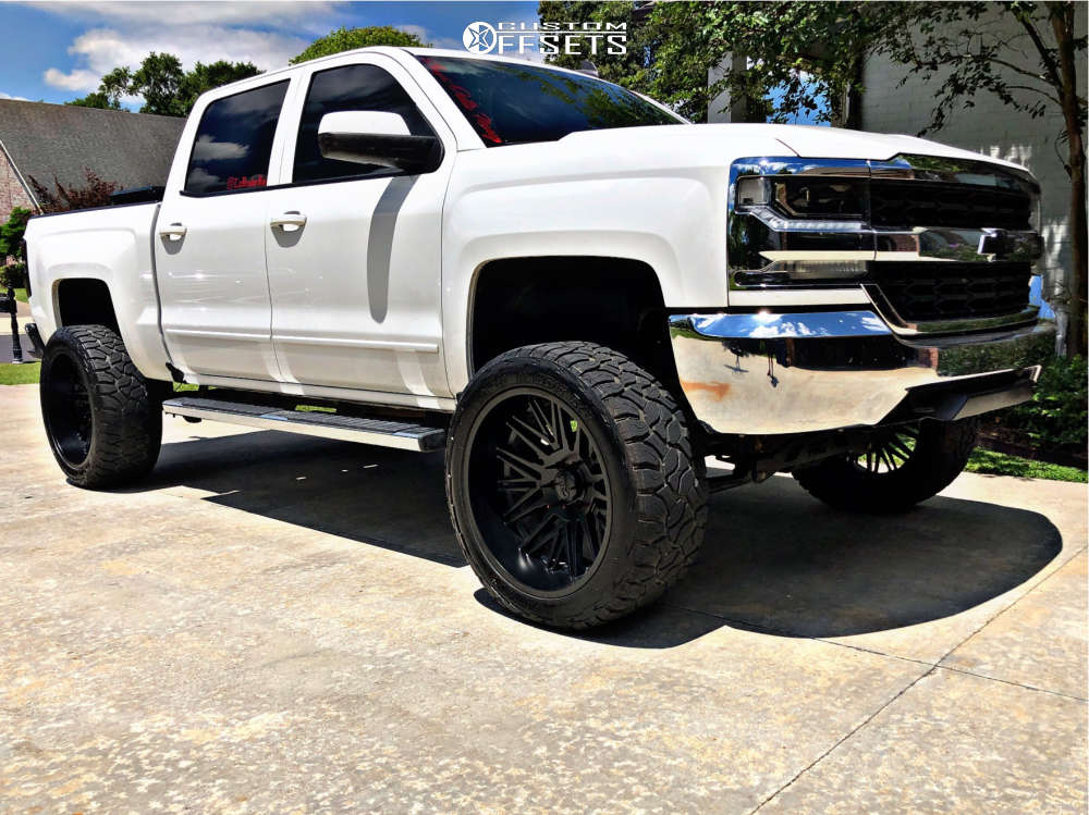 2017 Chevrolet Silverado 1500 with 24x12 -44 Cali Offroad Rawkon and ...