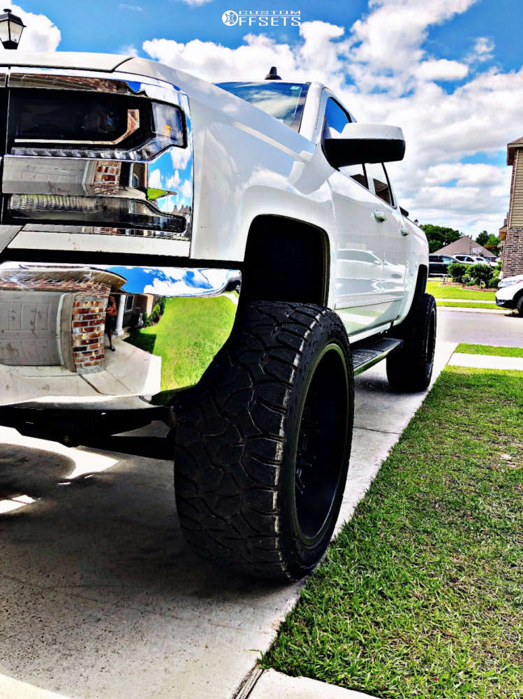 2017 Chevrolet Silverado 1500 with 24x12 -44 Cali Offroad Rawkon and ...