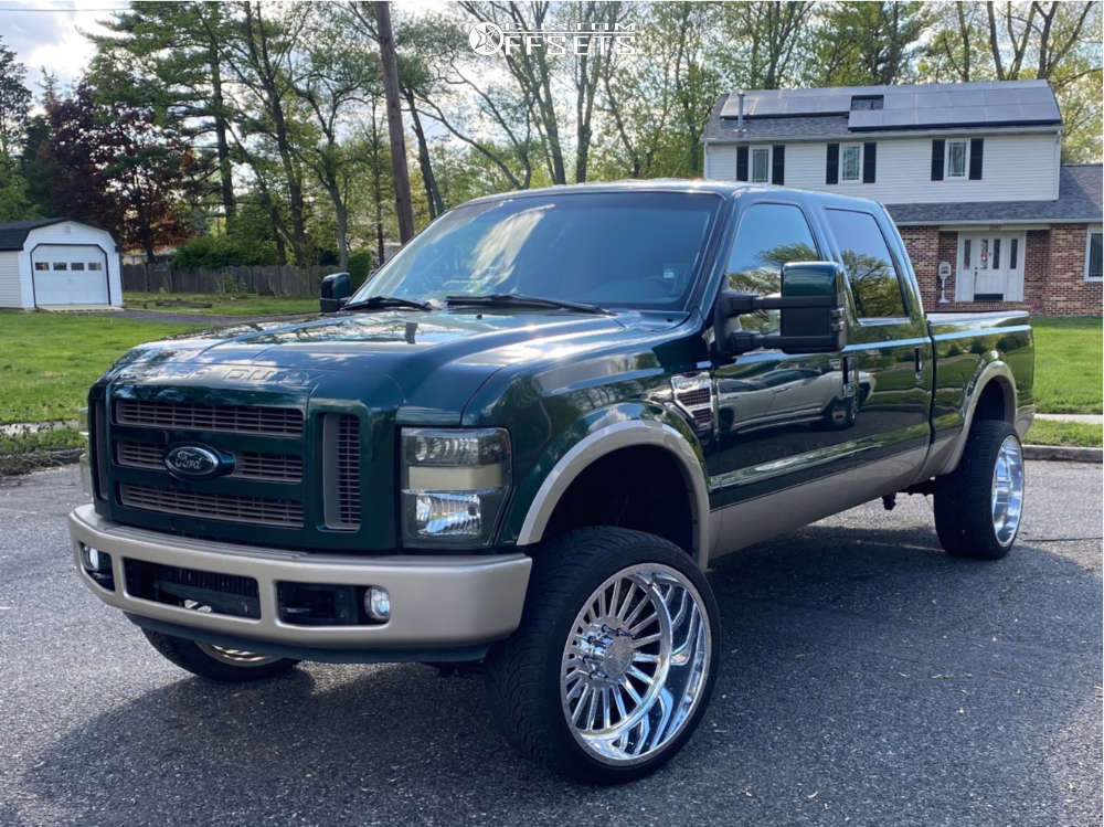 2008 Ford F-250 Super Duty with 24x12 -44 Rotiform SRG and 305/35R24 ...