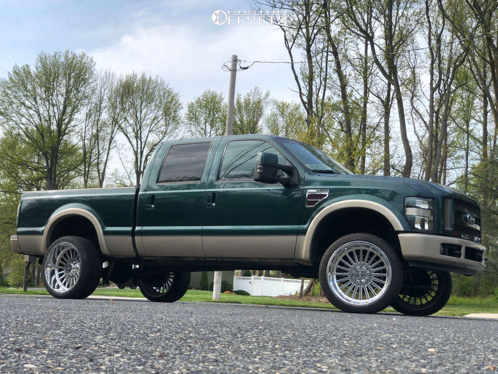 2008 Ford F-250 Super Duty with 24x12 -44 Rotiform SRG and 305/35R24 ...