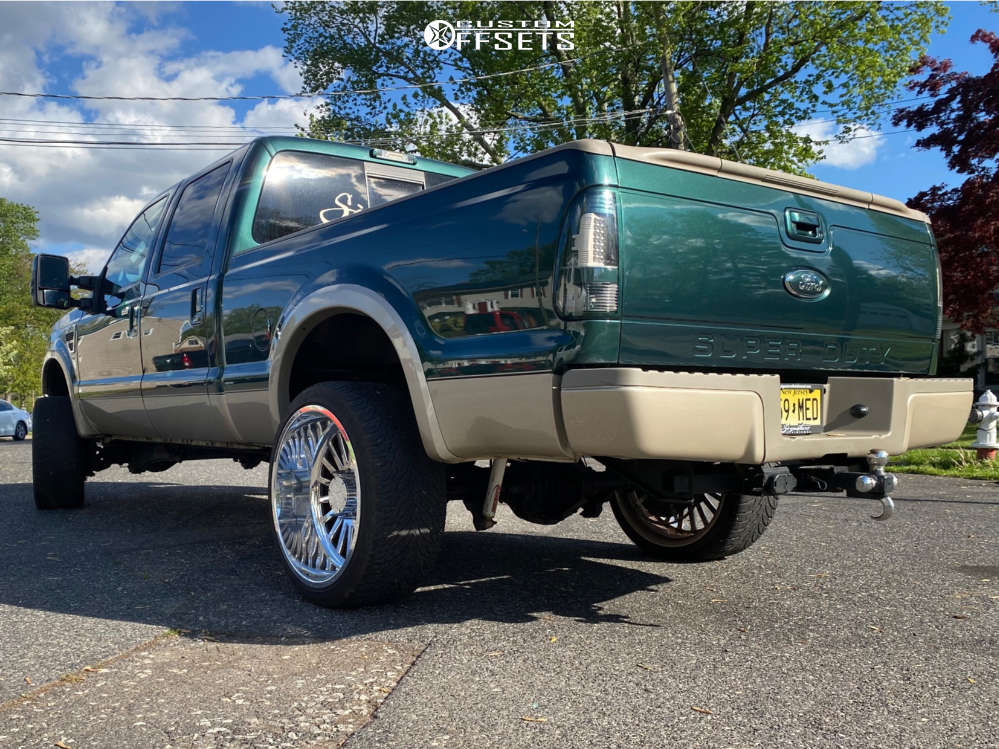 2008 Ford F-250 Super Duty with 24x12 -44 Rotiform SRG and 305/35R24 ...