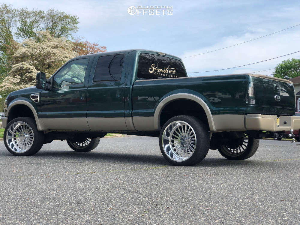 2008 Ford F-250 Super Duty with 24x12 -44 Rotiform SRG and 305/35R24 ...