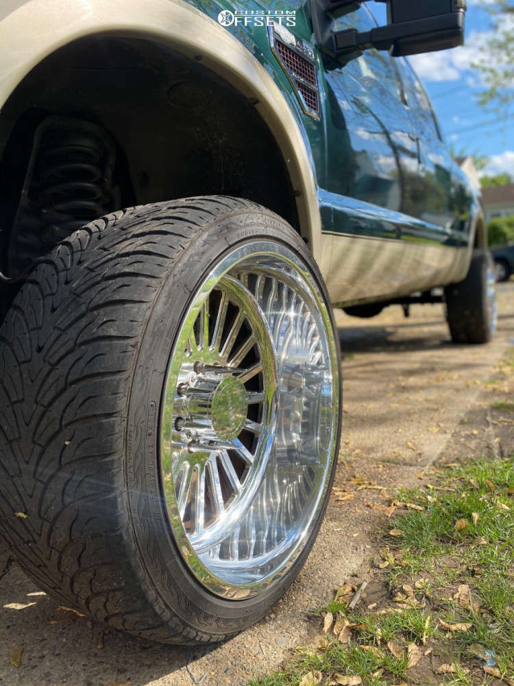 2008 Ford F-250 Super Duty with 24x12 -44 Rotiform SRG and 305/35R24 ...